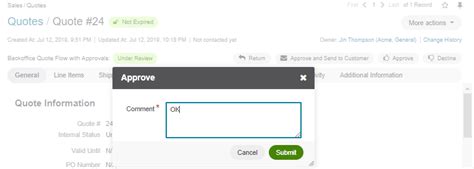Configure Backoffice Quote Flow With Approvals In The Back Office