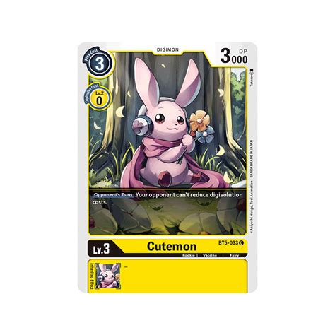 Bt5 033 C Cutemon Digimon Battle Of Omni Digimon Card Game