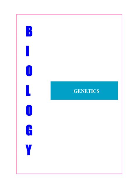 Genetics Complete Notes Pdf Dominance Genetics Genotype