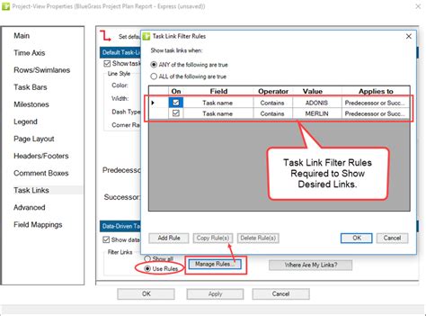 Data Driven Task Links For Onepager Express For Version 61 Onepager
