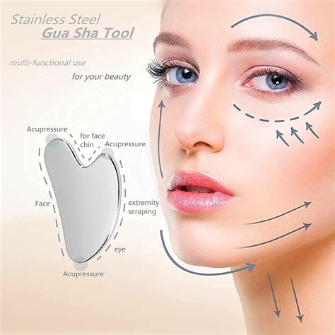 Stainless Steel Gua Sha Facial Tool Skin Rejuvenation And Lifting