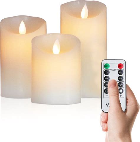 2 Sets Led Kaarsen Met Bewegende Vlam Led Kaarsen Led Kaarsen Met