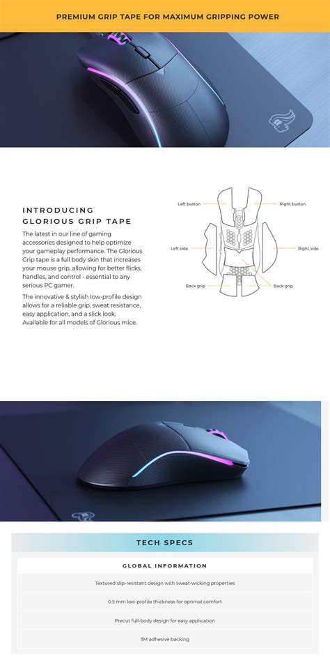 Glorious Grip Tape For Model O Minus Glo Acc Grip Om Mwave