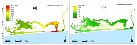 Shows The Spatial And Seasonal Distribution Of Salinity In The Lagoon
