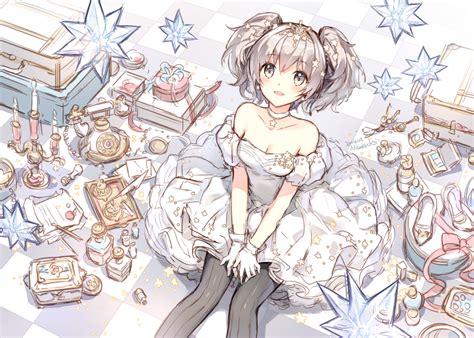 Safebooru 1girl Artist Name Bare Shoulders Black Legwear Blush Bottle