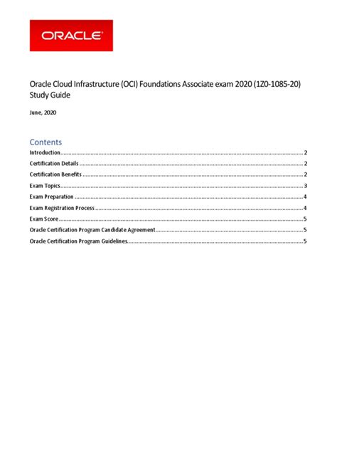 Oci Foundations Associate Certification 2020 Study Guide Pdf Cloud