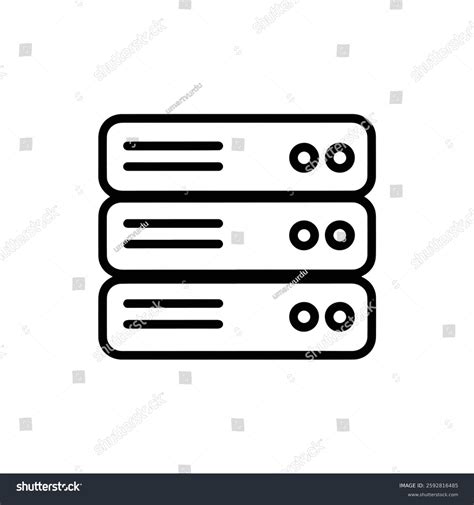 Server Configuration Icon Simplified Representation Configuring Stock