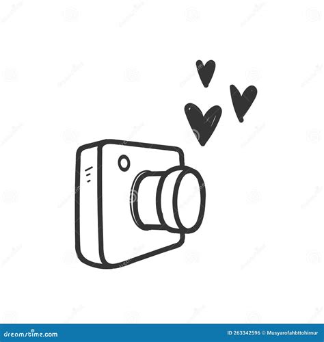 Hand Drawn Doodle Camera Illustration Vector Stock Vector