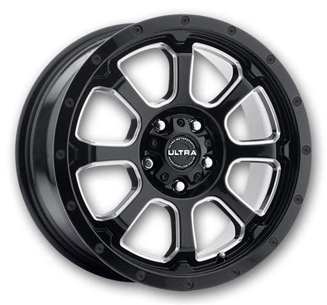 Ultra Wheels 219 Nemesis Cuv Gloss Black With Milled Accents And