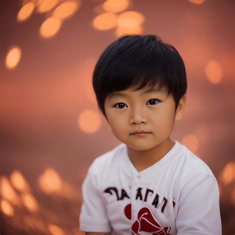 Un Niño Con Una Camisa Blanca Imagen Premium Generada Con Ia