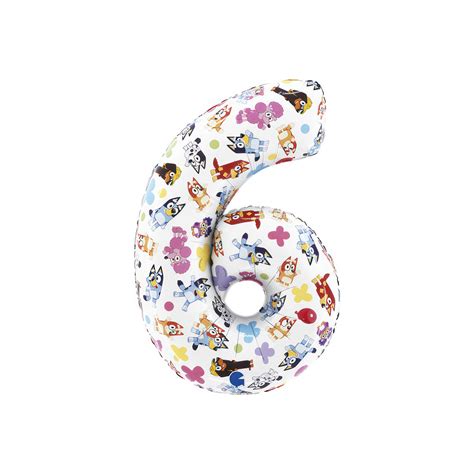 Ballongsiffra Bluey Sex 66 Cm Från Grabo