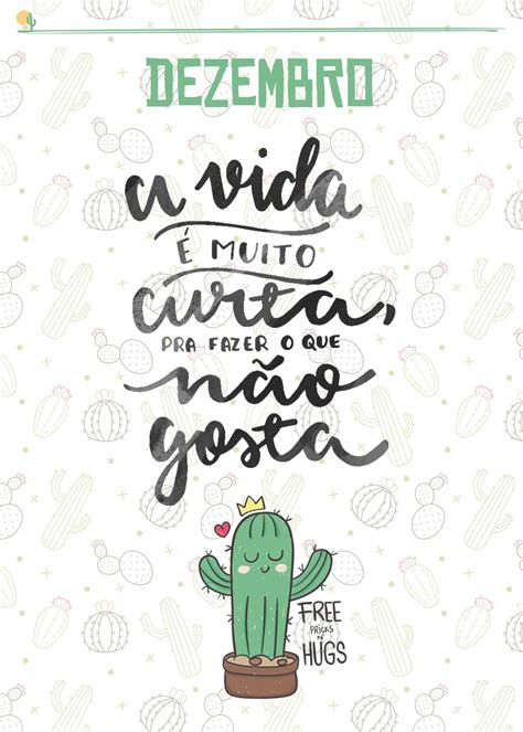 Planner Cactos Para Imprimir Dezembro Capa Fazendo A Nossa Festa