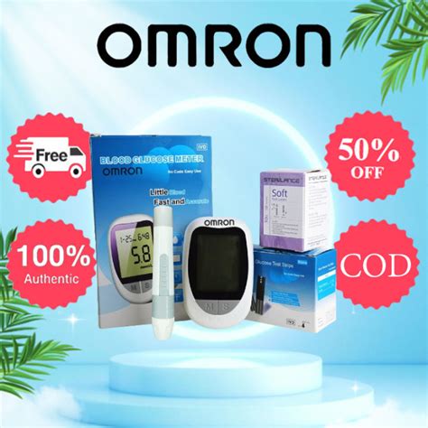 Omron Glucometer Complete Set Blood Glucose Meter With 50pcs Strips
