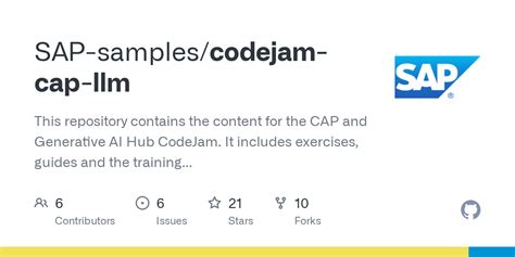 Github Sap Samplescodejam Cap Llm This Repository Contains The