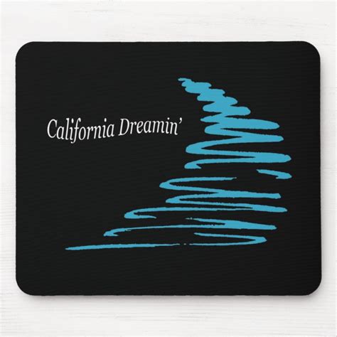 Squiggly Lines California Dreamin Aqua Mouse Pad Zazzle