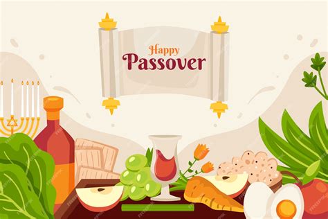 Free Vector Flat Passover Background
