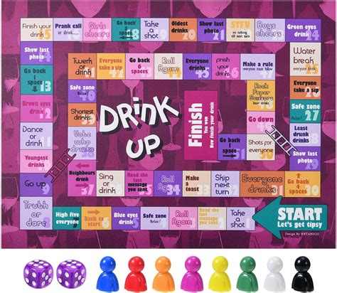 Tipsy Drinking Gamesleather Mat Land Drinking Board Game For Adults
