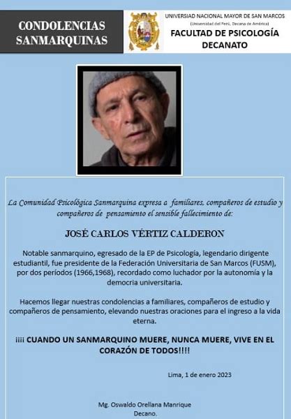Falleció José Carlos Vértiz Luchador Por La Autonomía Y Democracia