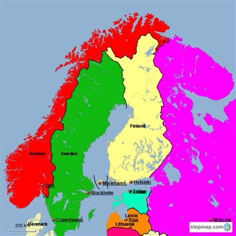 Norway Sweden Finland Map