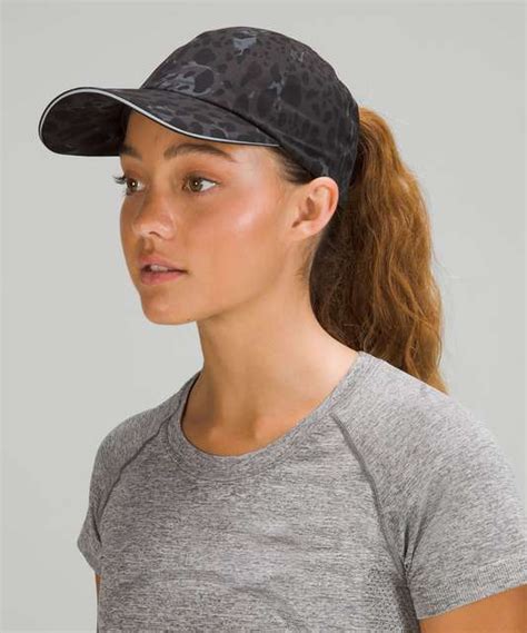 Lululemon Womens Fast And Free Ponytail Running Hat Mango Dream