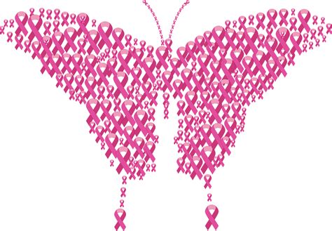 Download Butterfly Breast Cancer Awareness Ribbons Royalty Free