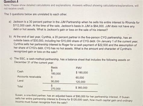 Solved Note Please Show Detailed Calculations And