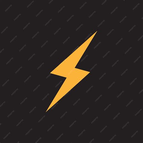 Premium Vector Thunder And Bolt Lighting Flash Icon Vector Black Background