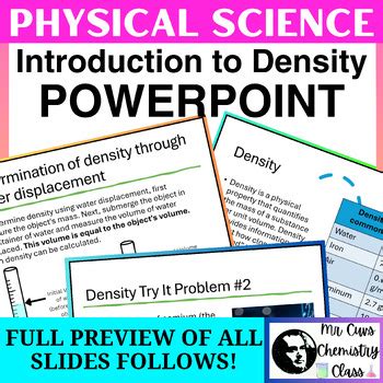 Physical Science Complete Density PowerPoint Examples Try It Problems More