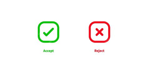 Premium Vector Check Box Accept And Reject Icon Set