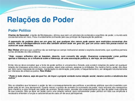Estado E Relações De Poder