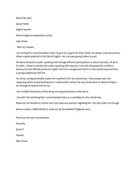 Recommandation Letter Pdf Psychological Concepts Social Psychology