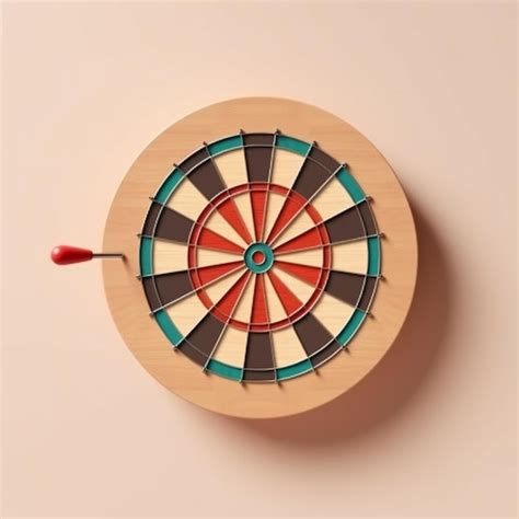 Premium AI Image Dart Arrow Targeted Board Game Cartoon Illustration AI Generated