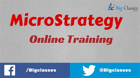 Microstrategy Online Training Microstrategy Training Tutorials Bigclasses Youtube
