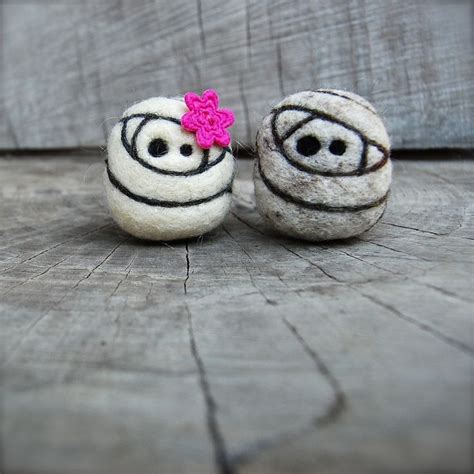 Mummy And Daddy Needle Felting Felt Halloween Crafts