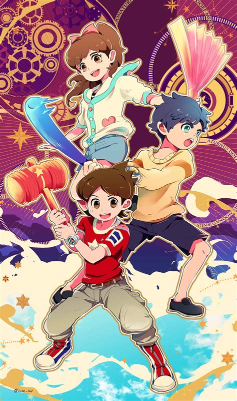 Kodama Fumika Amano Keita And Shin Shimomachi Youkai Watch And 1
