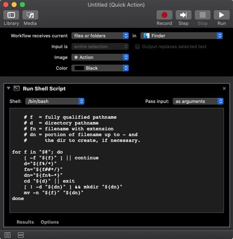 Shell Running A Bash Script On Dropped Files Stack Overflow