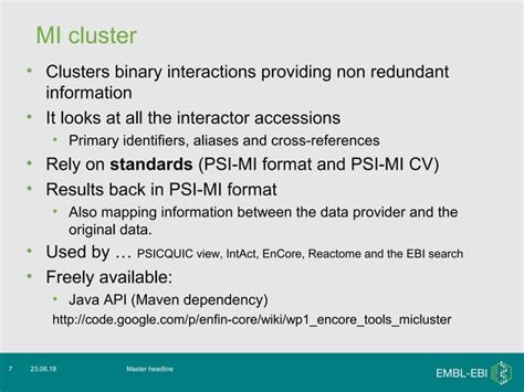 Clustering And Scoring Molecular Interactions Relying On Community Standards Ppt