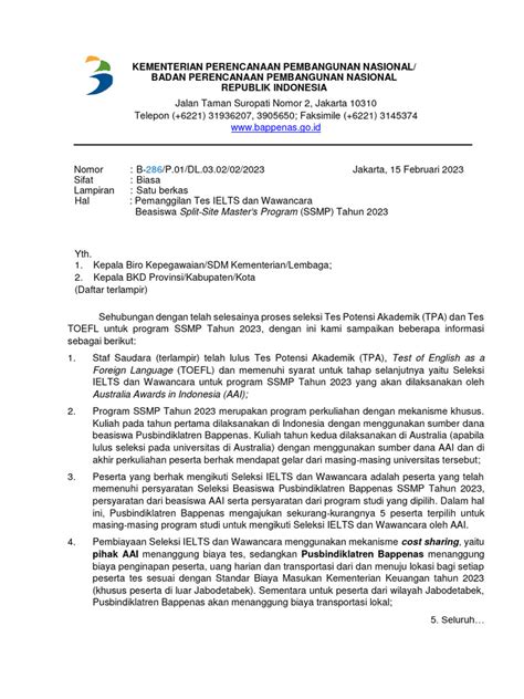 286 Surat Pemanggilan Ielts Dan Wawancara Beasiswa Split Site Masters Program Ssmp Tahun 2023 Qr