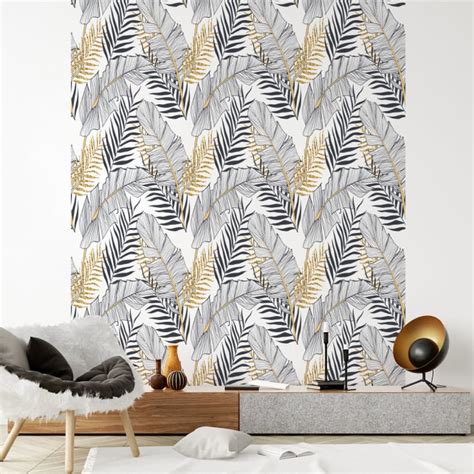 Papier Peint Feuilles De Palmier Chic 300x60cm Maisons Du Monde