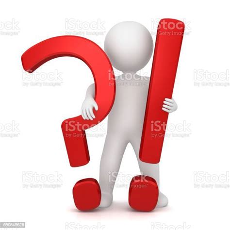 질문 느낌표 Stickman 3d 빨간 백색 격리 3차원 형태에 대한 스톡 벡터 아트 및 기타 이미지 3차원 형태 스틱피겨 고객 Istock