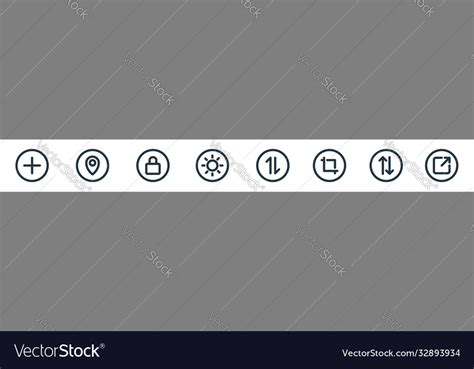 Basic Ui Line Icons Linear Set Quality Line Set Vector Image