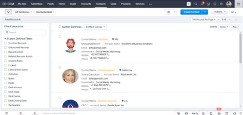 what are contacts and how to manage them in zoho crm