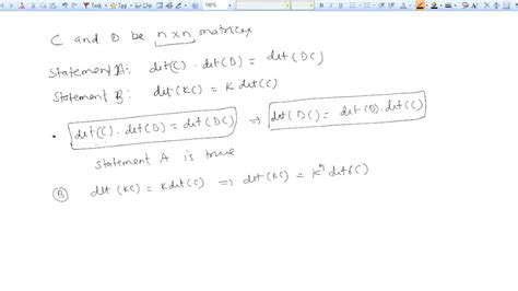 SOLVED Let C Be An N X N Matrix Which Of The Following Statements Are