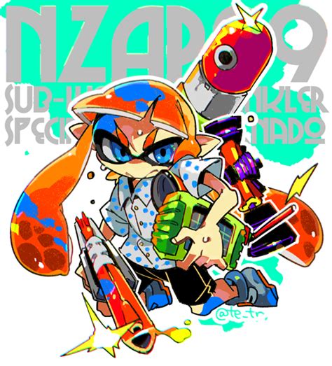 Inkling Player Character And Inkling Girl Splatoon And 1 More Drawn