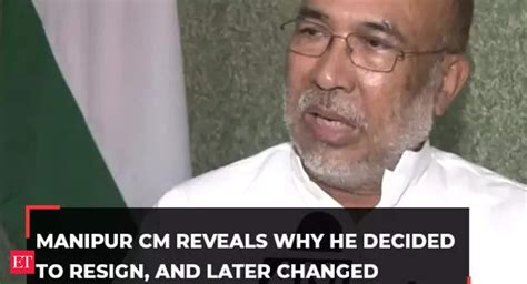 Manipur Manipur Cm Biren Singh Reveals Why He Decided To Resign And