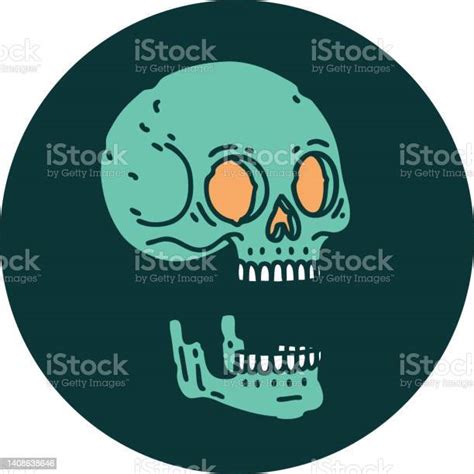 두개골의 문신 스타일 아이콘 고스에 대한 스톡 벡터 아트 및 기타 이미지 고스 두개골 디자인 Istock