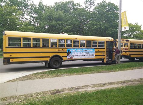 Sex Ed Curriculum Protest With School Buses At Queens Park R Toronto