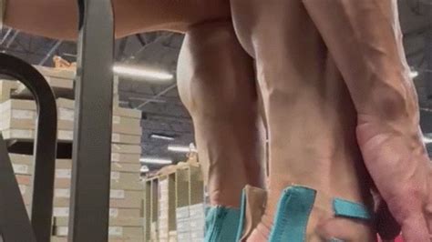 Shoe Shopping Blue High Heels Spontaneous Calves Tease