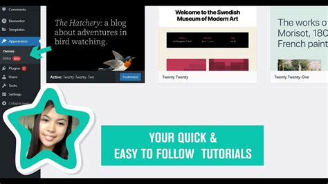 Wordpress Appearance Customize Widget Menu And Background Theme File Editor Are Missing Youtube