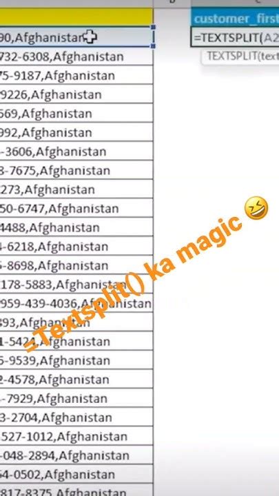 Excel Tricks Shortcut Column Formula Textsplit Youtubeshorts Youtube